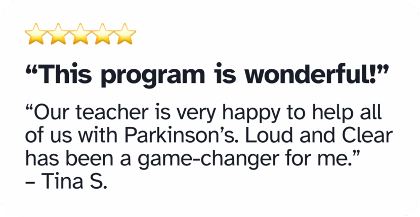 Loud and Clear – Fitness for people with Parkinsons